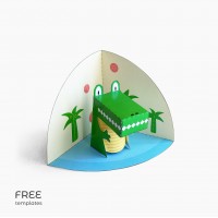 Cocodrilo de papel - Imprimibles PDF gratuitos